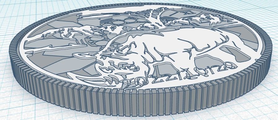 rhino coin free 3D model 3D printable | CGTrader