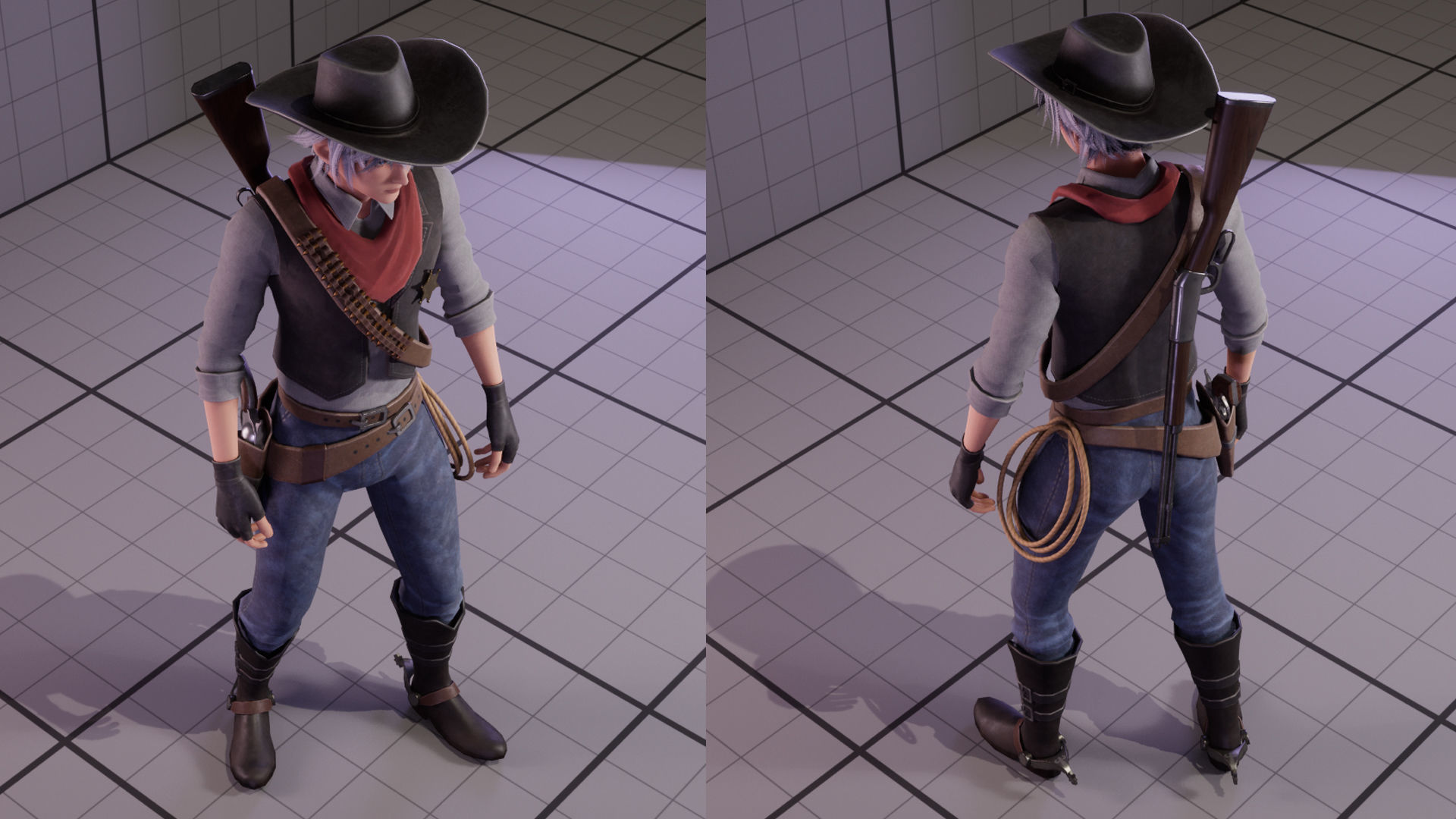 3D model Fantasy Cowboy VR / AR / low-poly | CGTrader