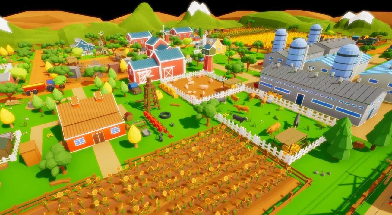 3D model Rancho Farm VR / AR / low-poly | CGTrader