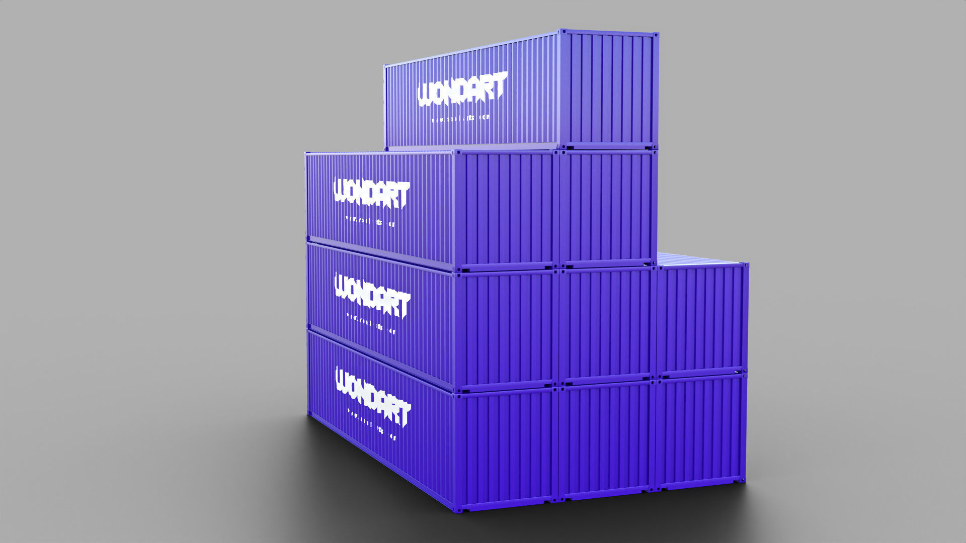 3D model 40 feet long cargo container box VR / AR / low-poly | CGTrader