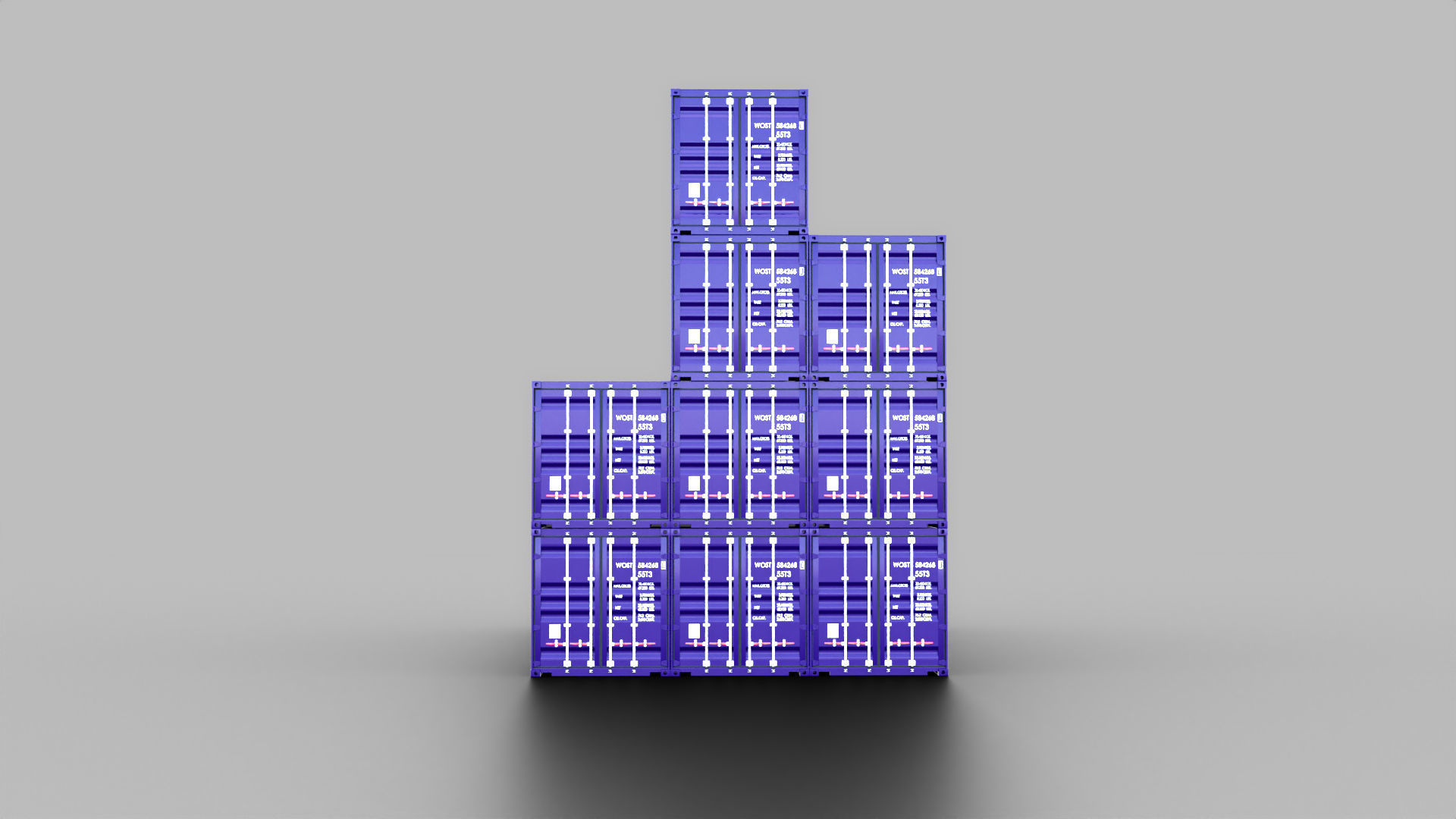 3D model 40 feet long cargo container box VR / AR / low-poly | CGTrader