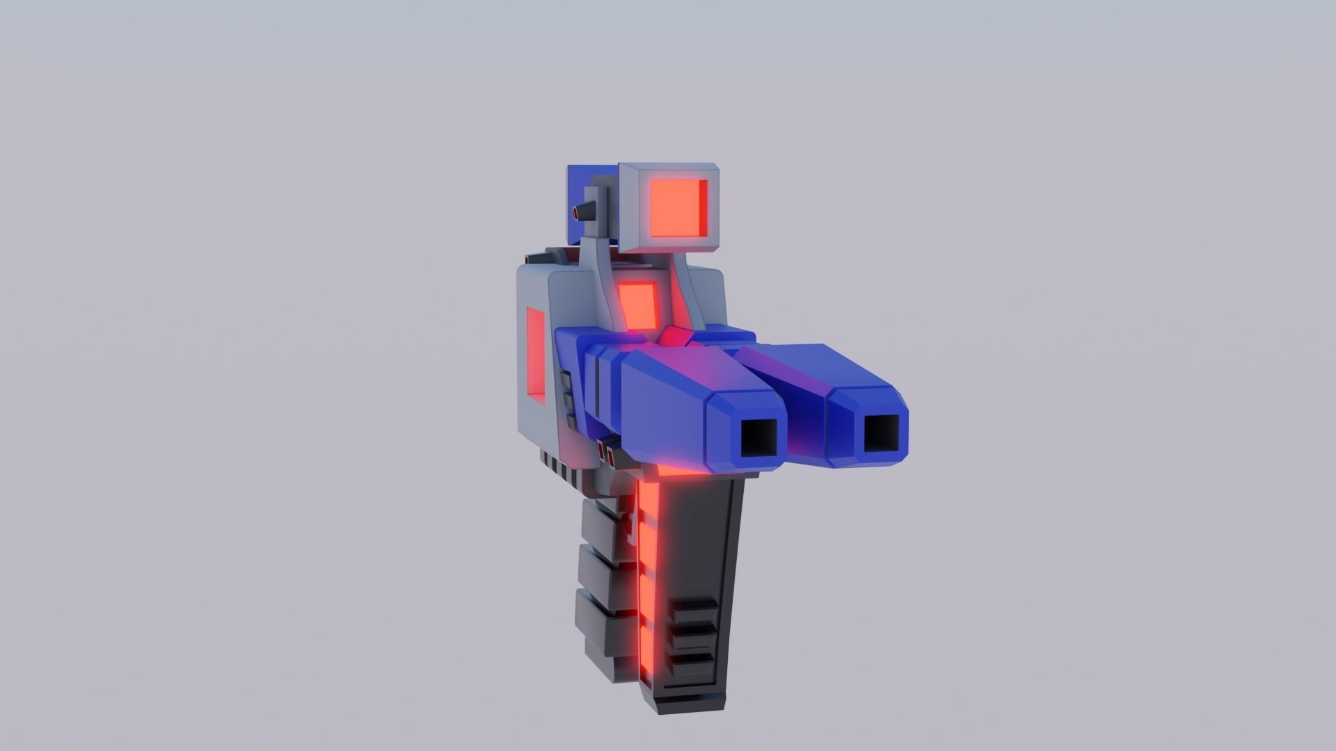 3D model Sci-Fi Gun Game Ready Low-Poly 3D Model Gun 3D Model VR / AR ...