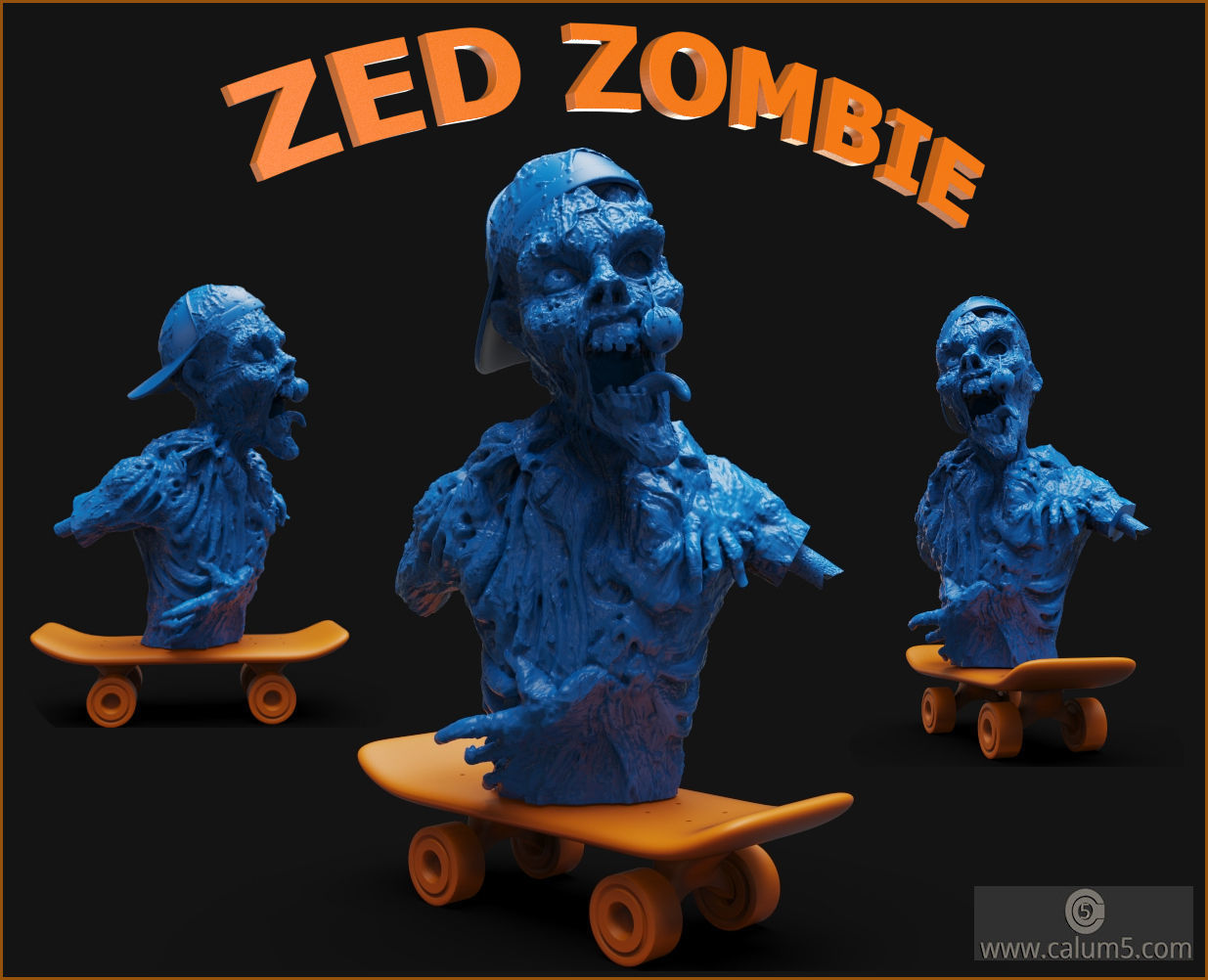 Zed Zombie 3D model 3D printable | CGTrader