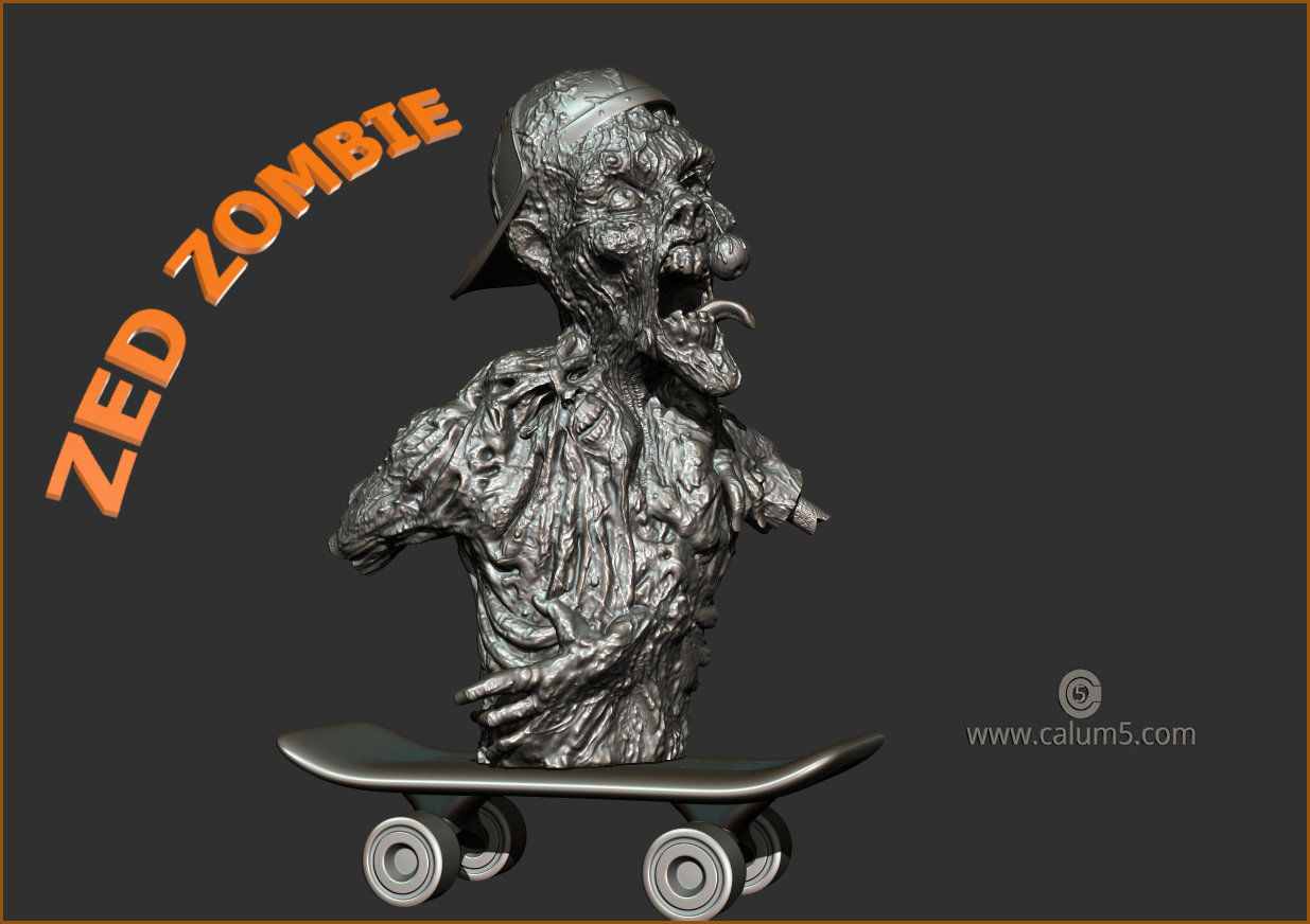 Zed Zombie 3D model 3D printable | CGTrader