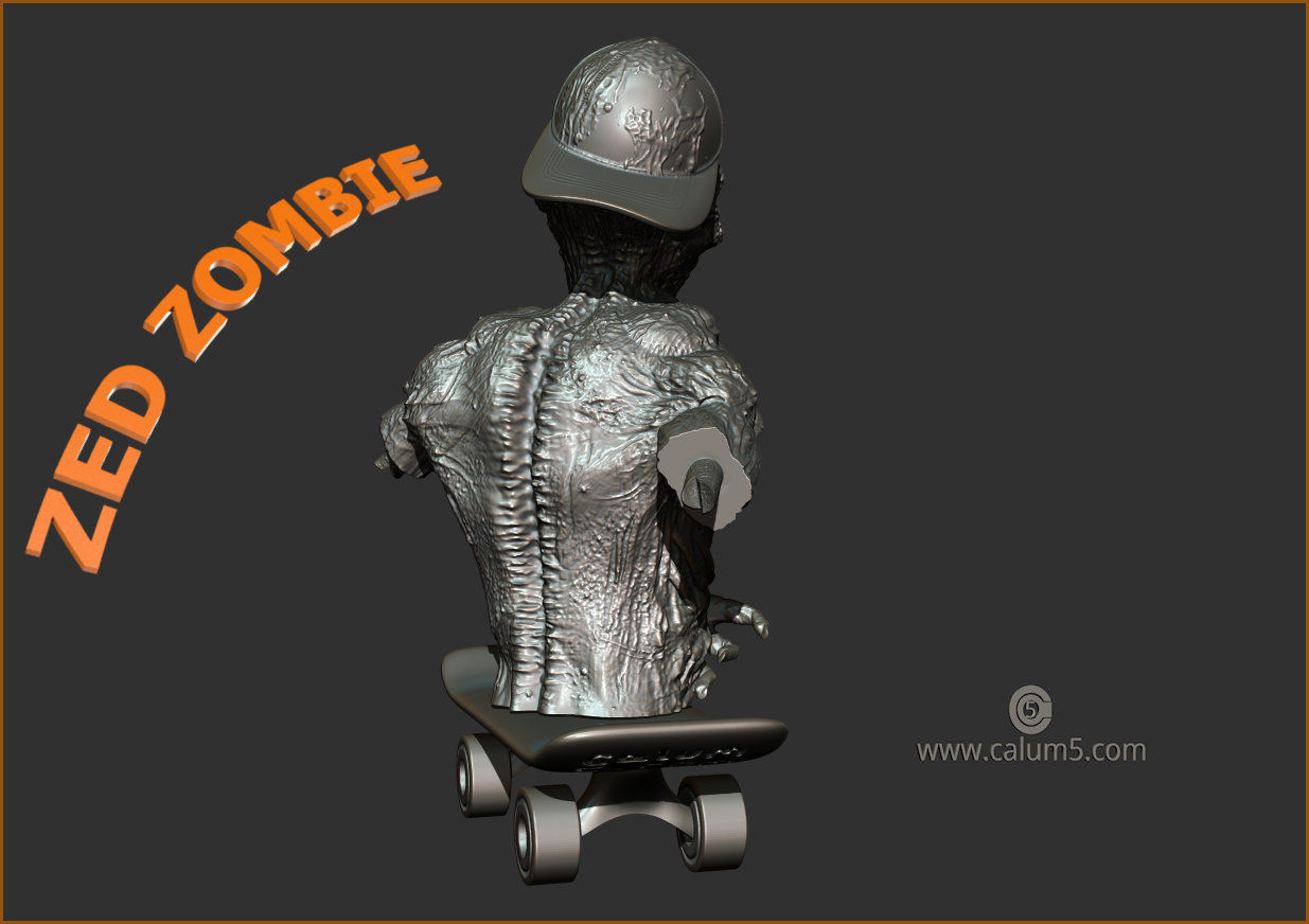 Zed Zombie 3D model 3D printable | CGTrader