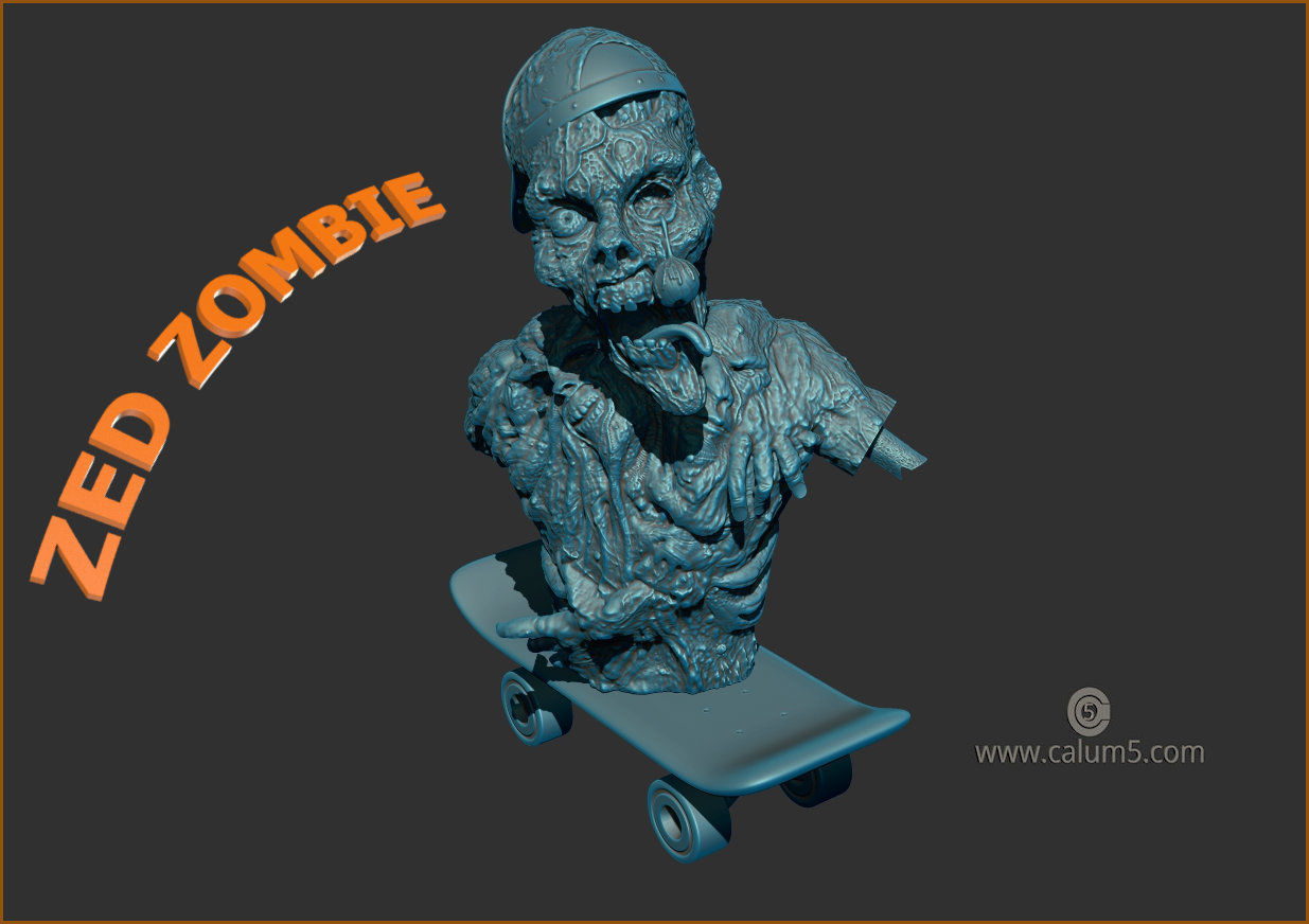 Zed Zombie 3D model 3D printable | CGTrader