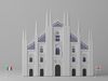 3D model Milan Cathedral Duomo di Milano Facade VR / AR / low-poly ...