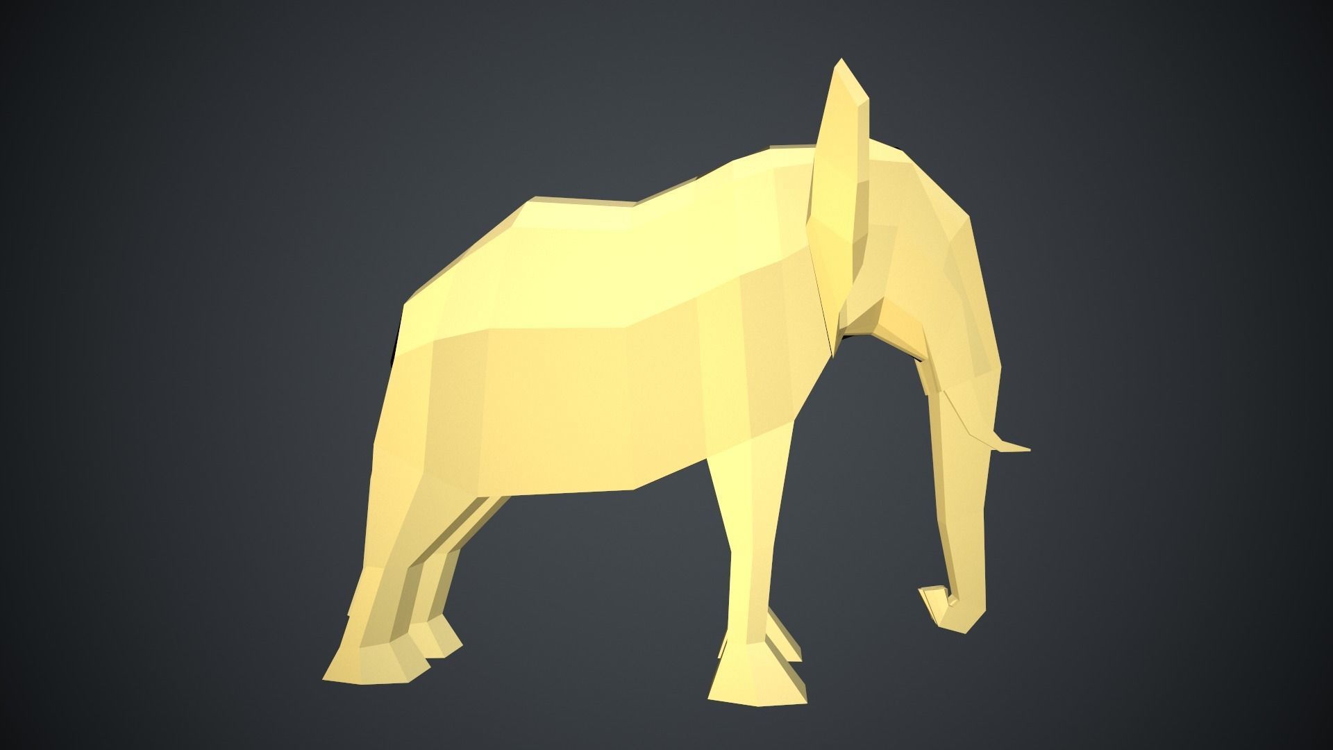 3D model Low Poly Elephant Low-poly 3D model VR / AR / low-poly | CGTrader