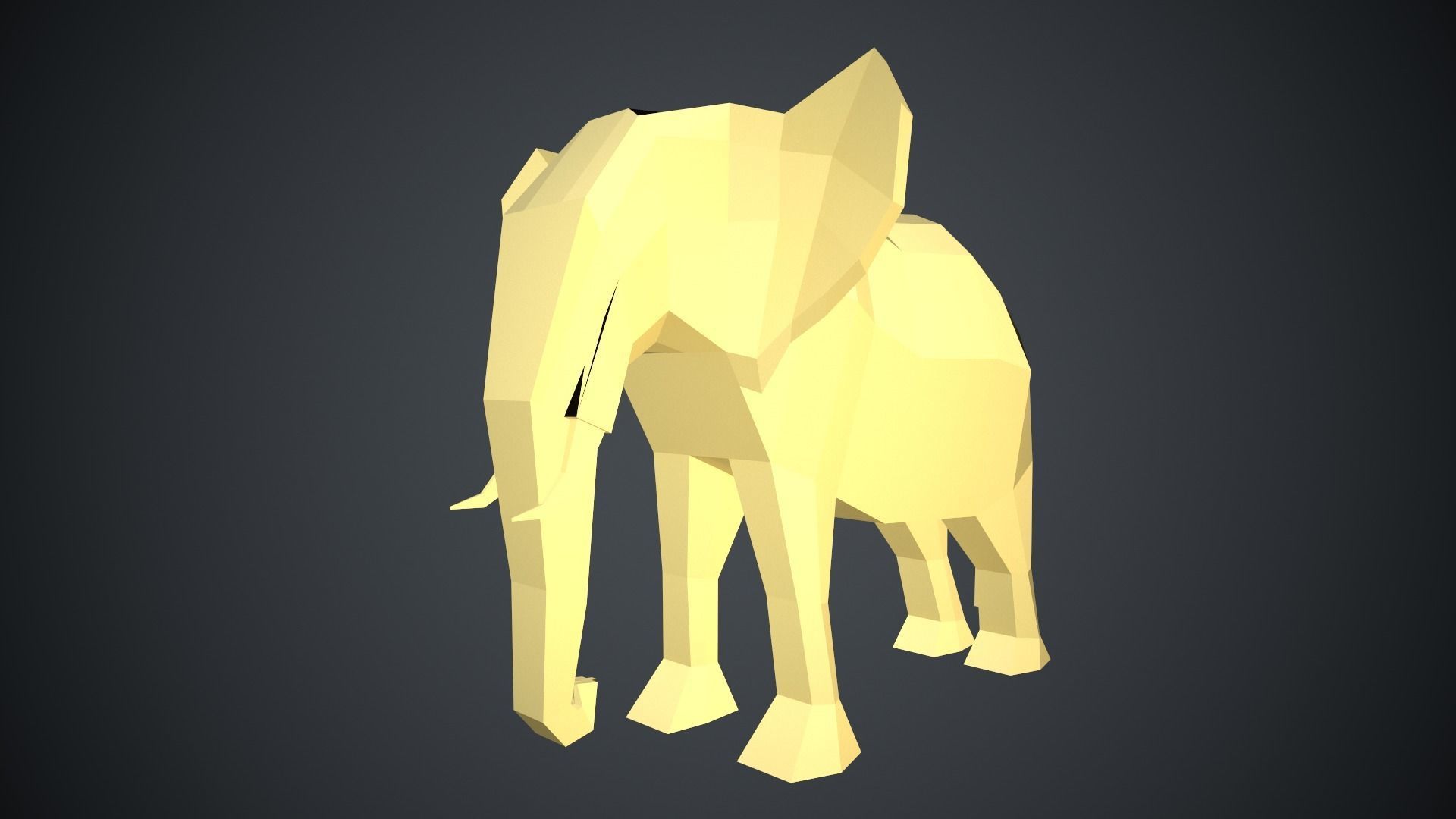 3D model Low Poly Elephant Low-poly 3D model VR / AR / low-poly | CGTrader