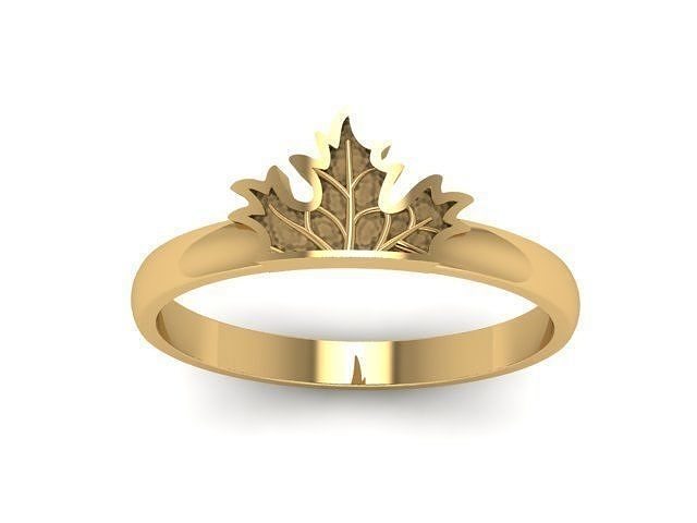 Ring Maple Leaf 3D model 3D printable | CGTrader