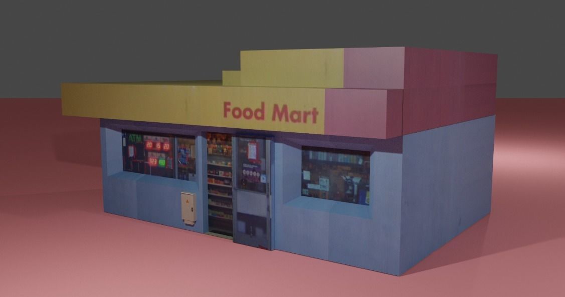 Gas Station Store 3D model | CGTrader