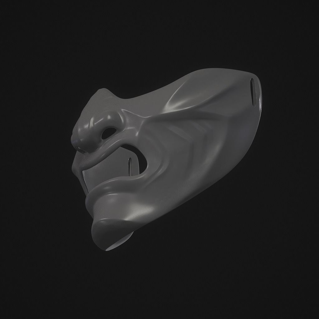 Japanese Samurai Mask 3D model 3D printable | CGTrader