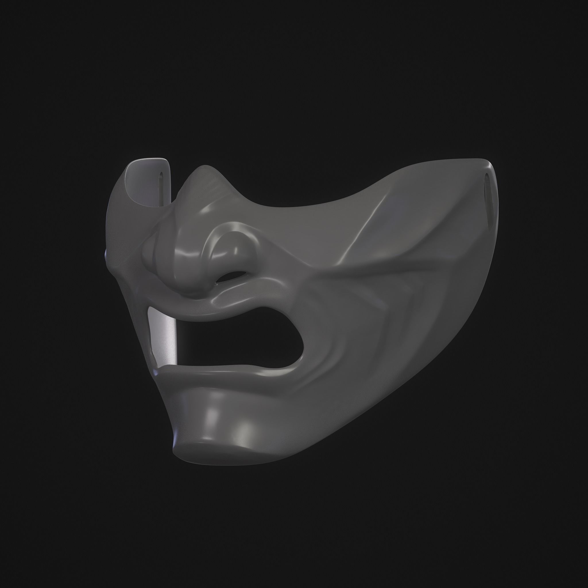 Japanese Samurai Mask 3D model 3D printable | CGTrader
