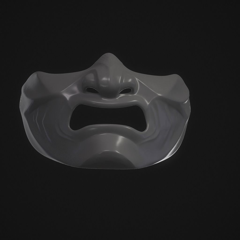 Japanese Samurai Mask 3D model 3D printable | CGTrader