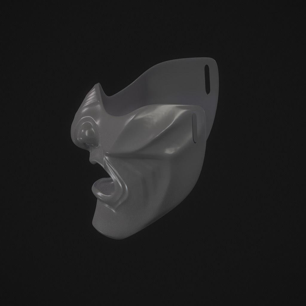Japanese Samurai Mask 3D model 3D printable | CGTrader