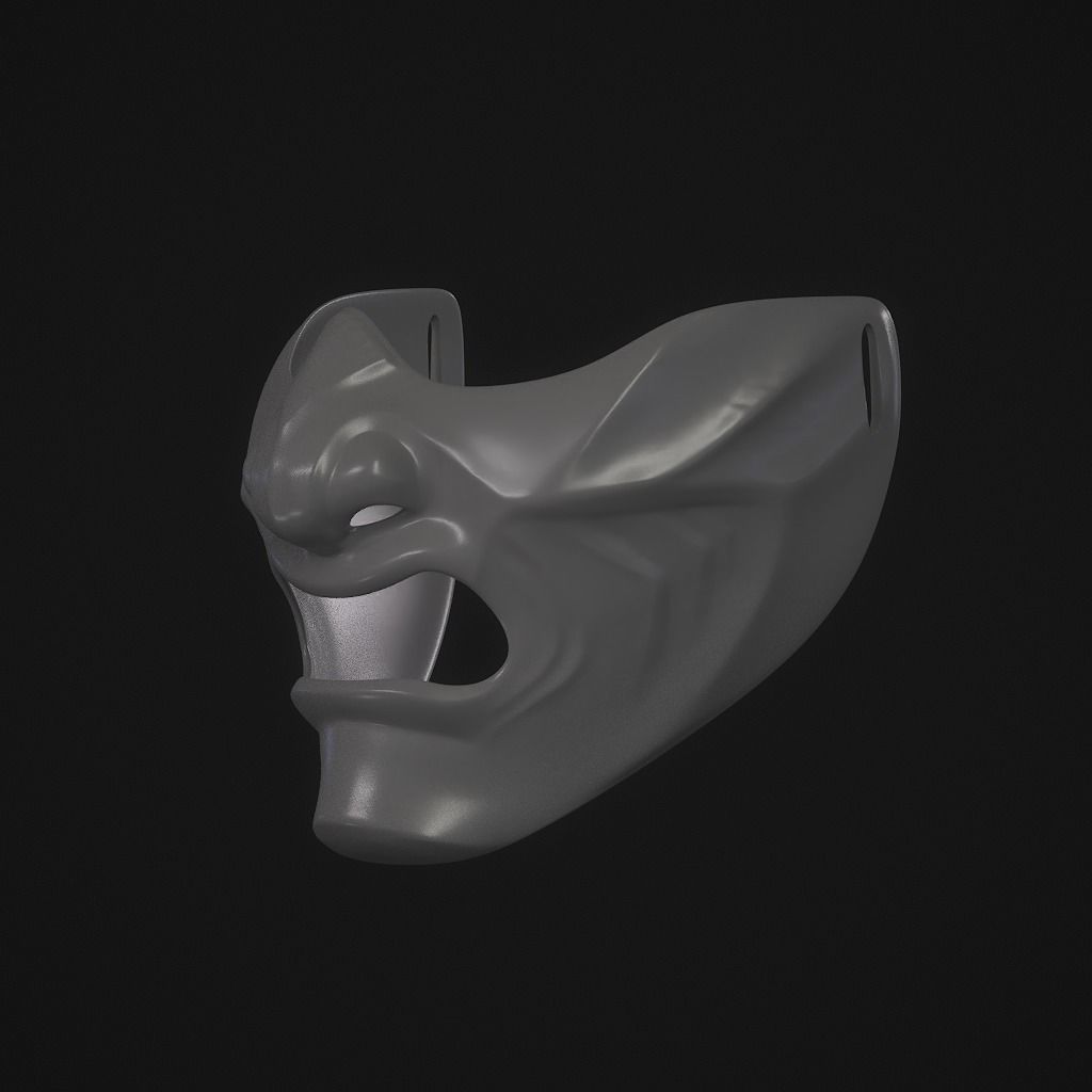 Japanese Samurai Mask 3D model 3D printable | CGTrader