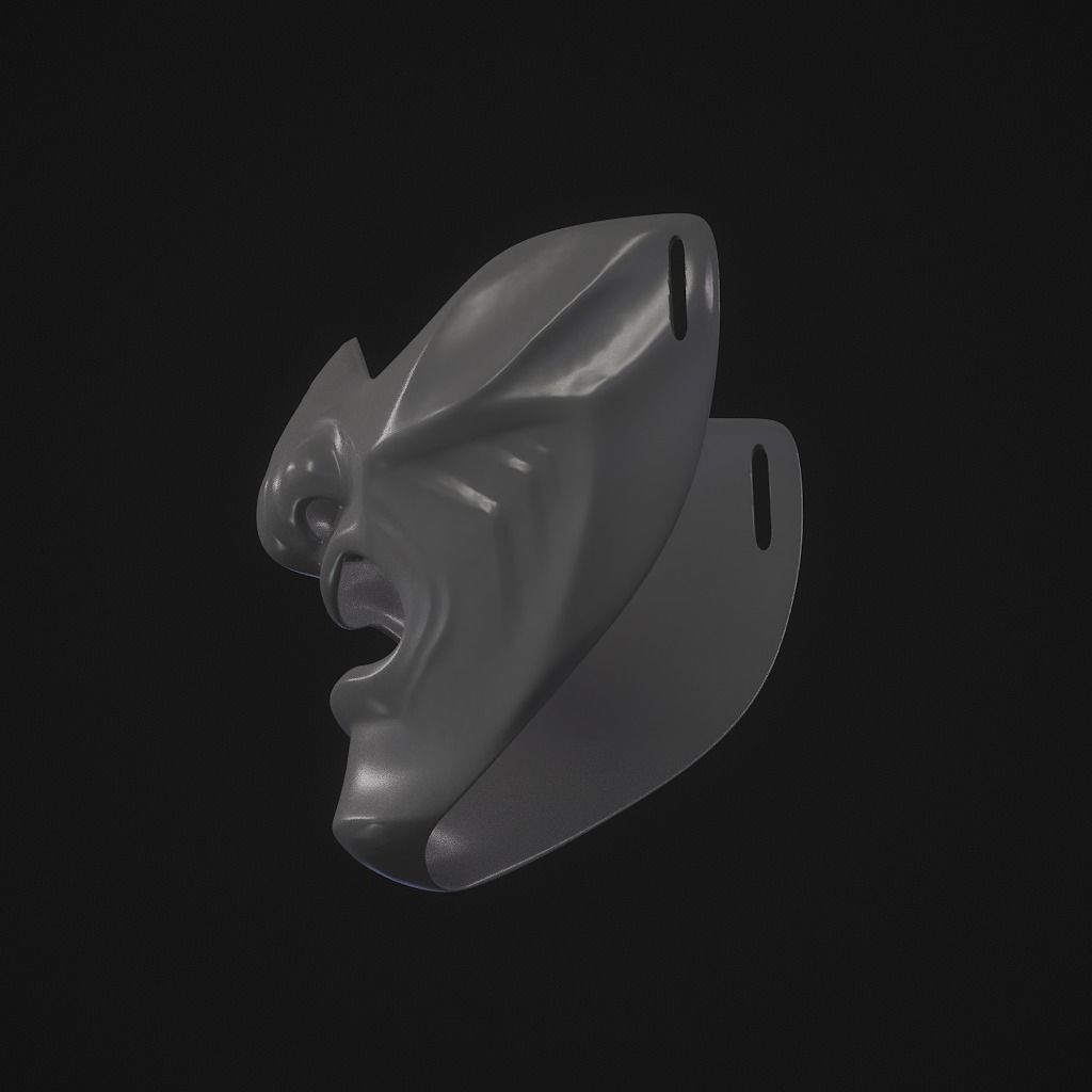 Japanese Samurai Mask 3D model 3D printable | CGTrader