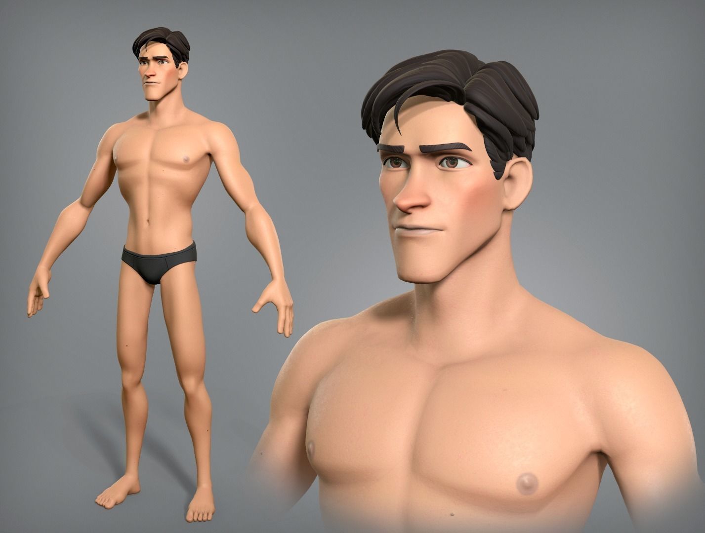 3D model Cartoon male character Scott base mesh VR / AR / low-poly | CGTrader