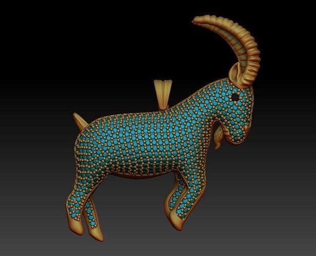 Goat Pendant 3D model | CGTrader