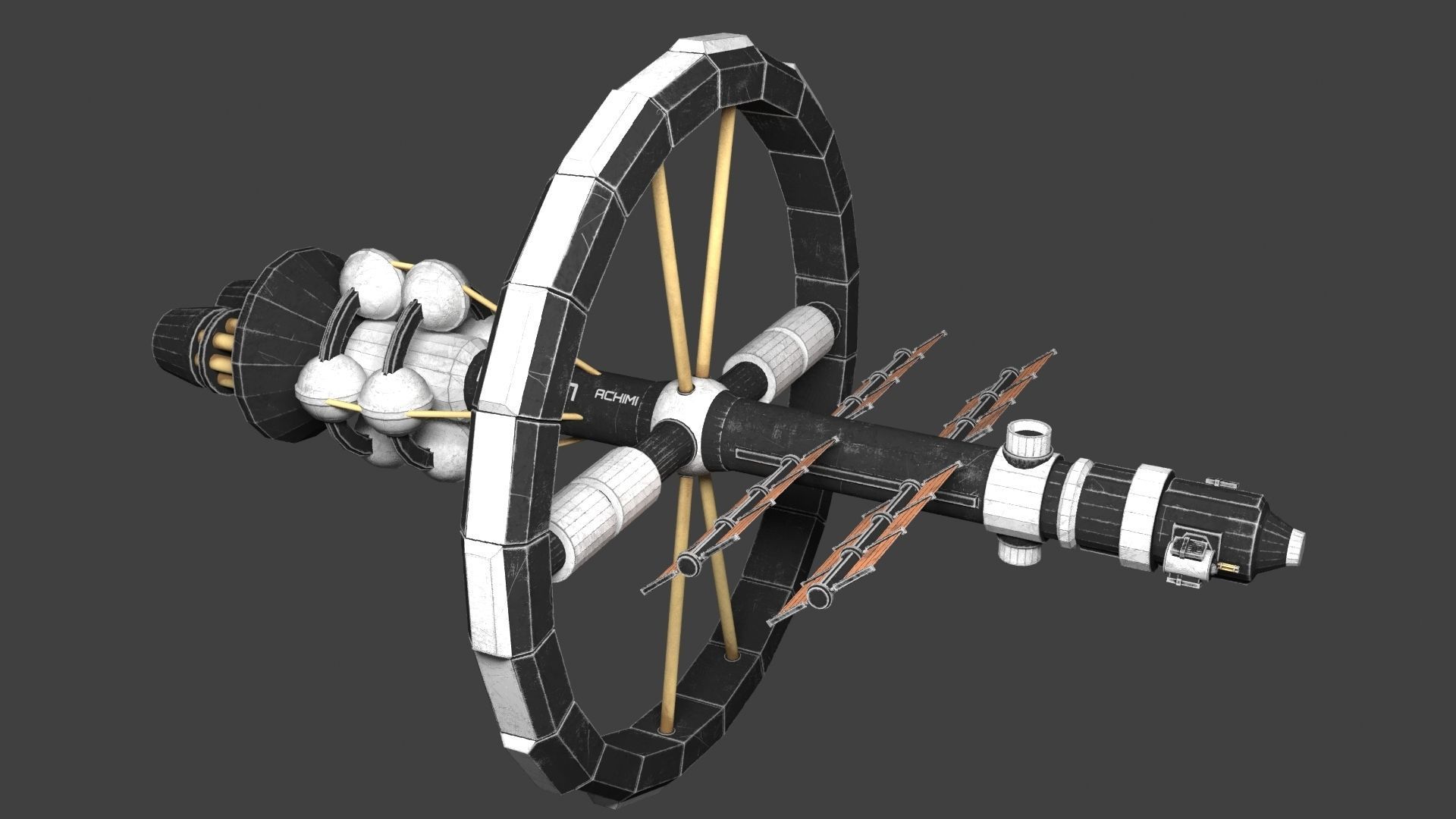 3D model Space Station ACHIMI VR / AR / low-poly | CGTrader