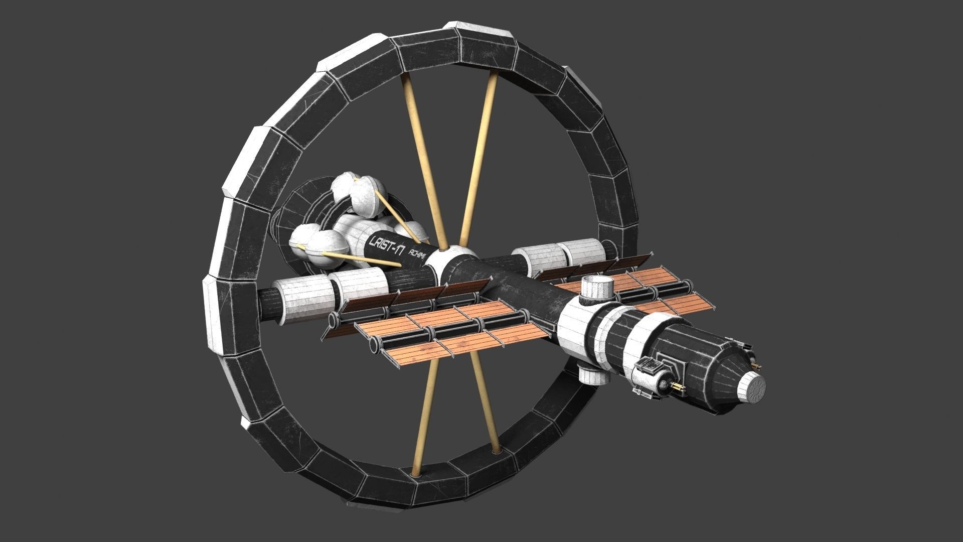 3D model Space Station ACHIMI VR / AR / low-poly | CGTrader