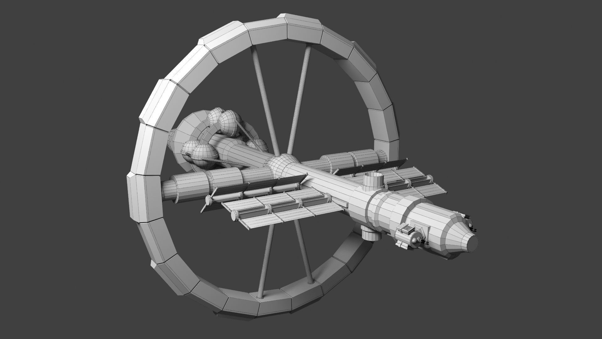 3D model Space Station ACHIMI VR / AR / low-poly | CGTrader