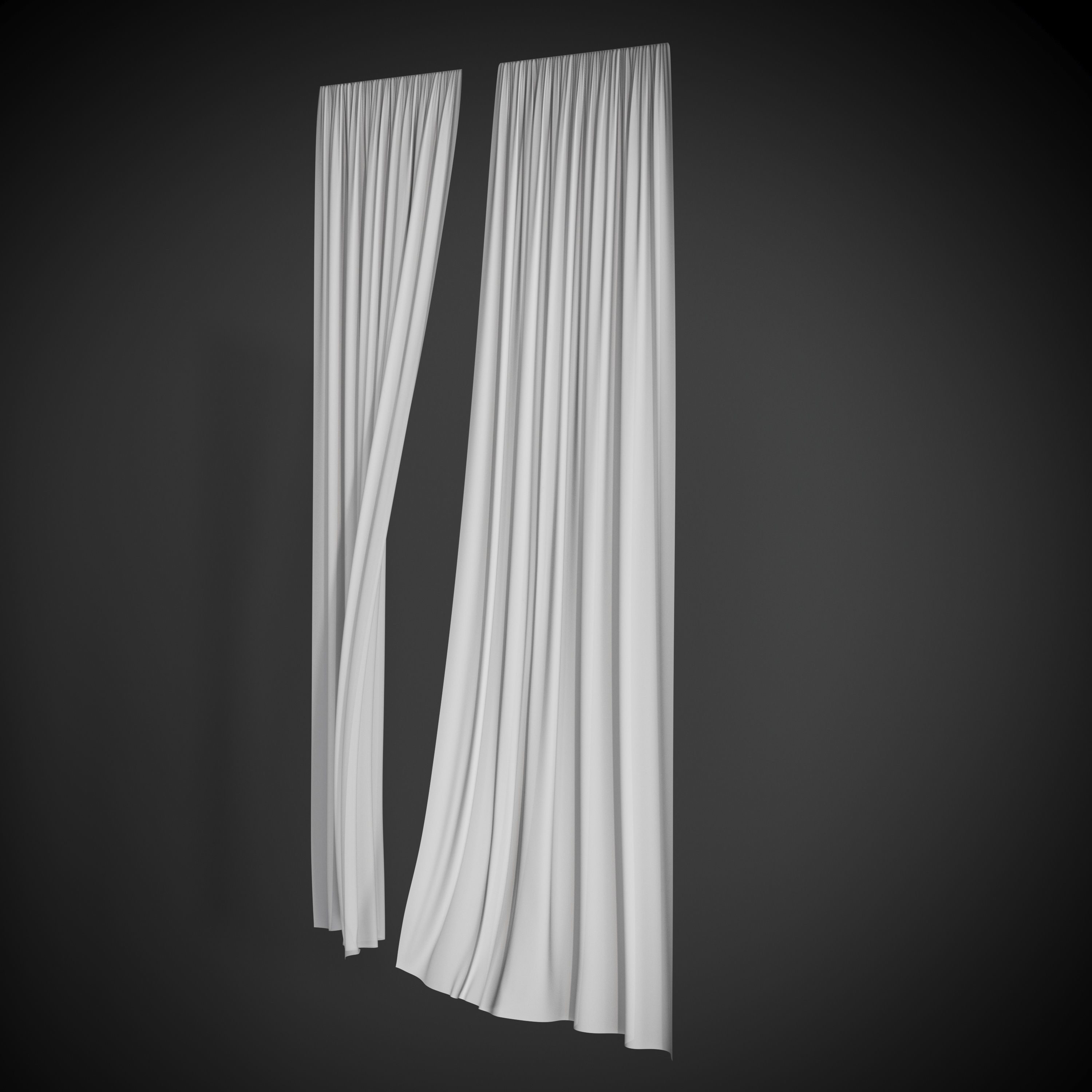 3D model Wind Curtain VR / AR / low-poly | CGTrader