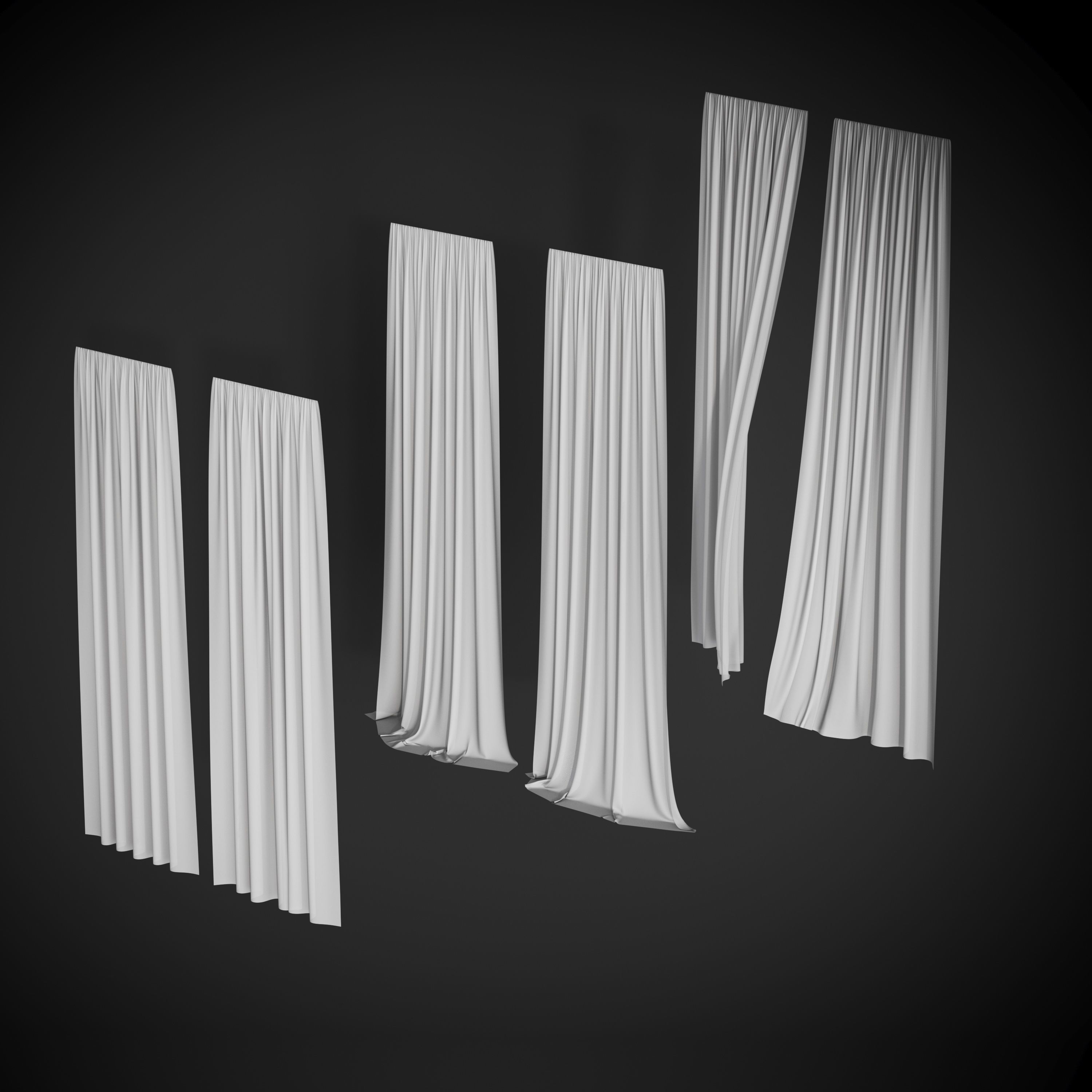 3D model Wind Curtain VR / AR / low-poly | CGTrader