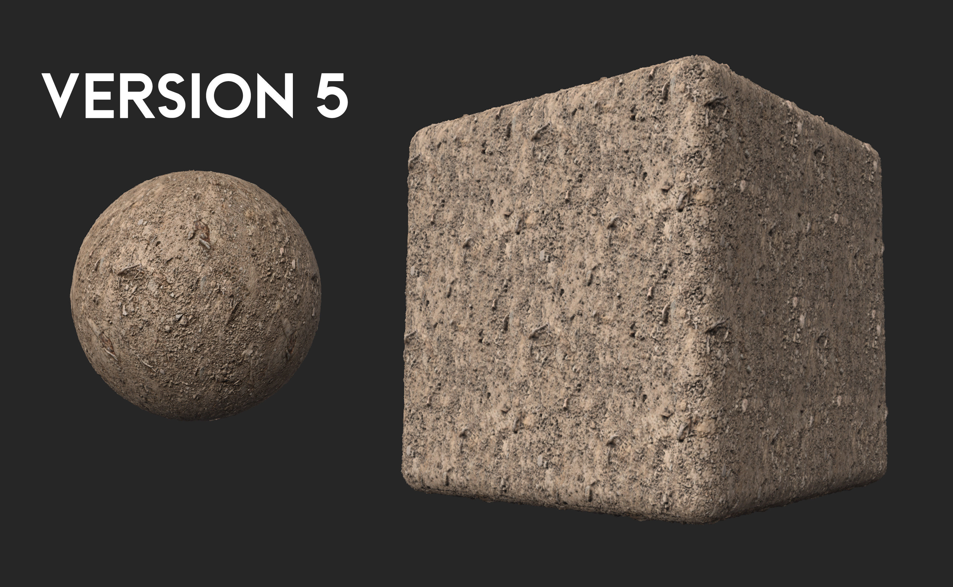 DIRT AND GRAVEL 5 MATERIAL PACK 4K PBR Texture | CGTrader
