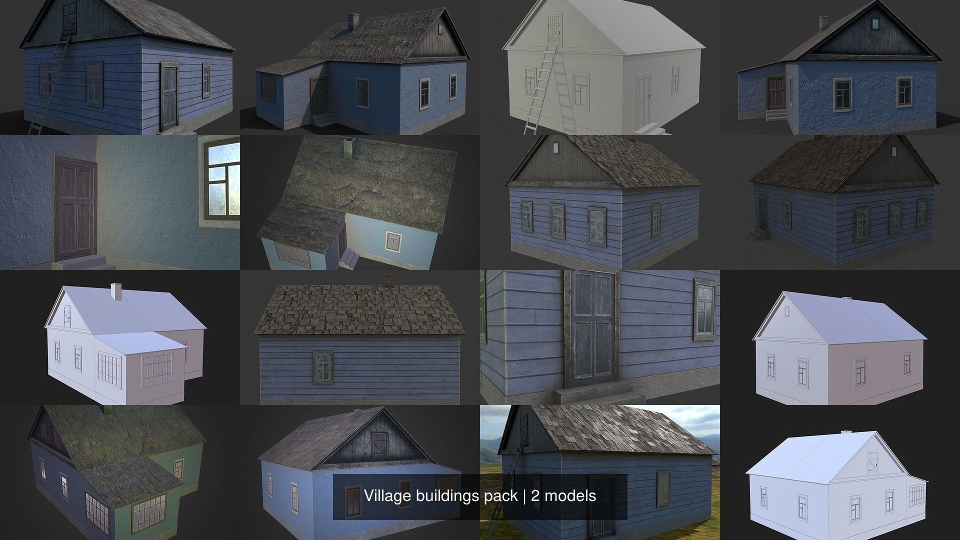 Village buildings pack 3D Model Collection | CGTrader