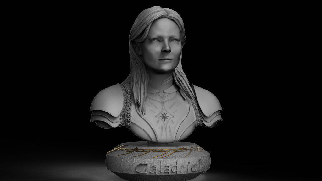 Galadriel Bust Ring of Power ready for 3d Print 3D model 3D printable ...