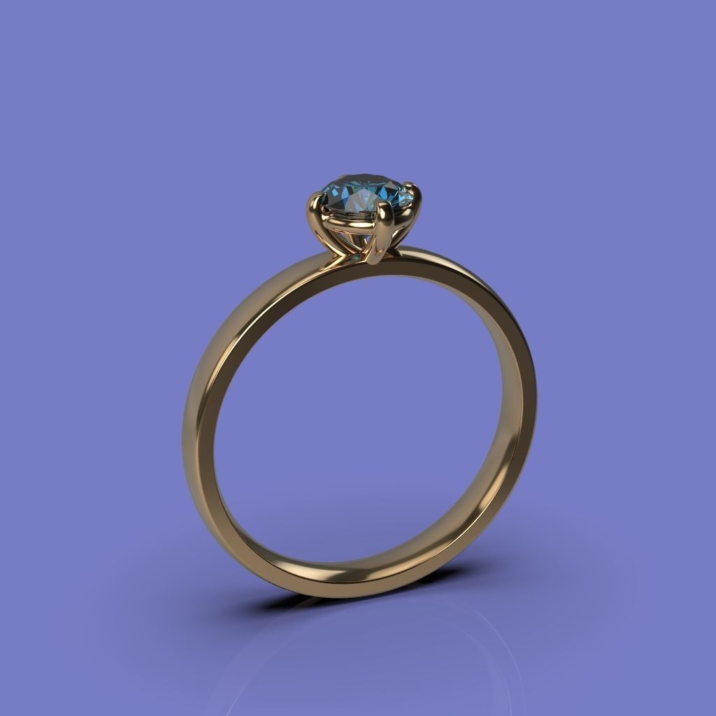 Delicate diamond ring 3D model free 3D model 3D printable | CGTrader