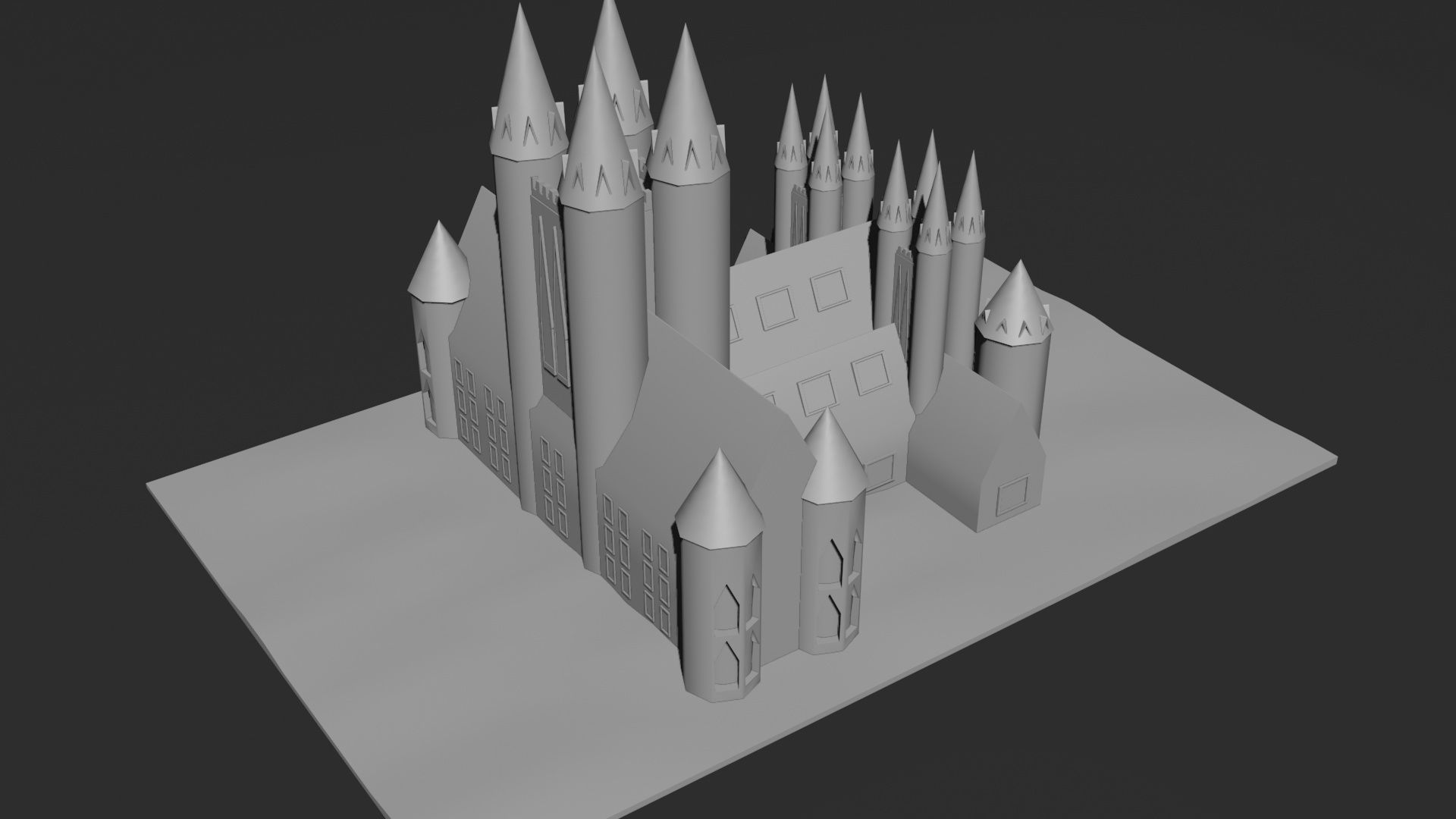 3D model Low Poly Castle 7 VR / AR / low-poly | CGTrader