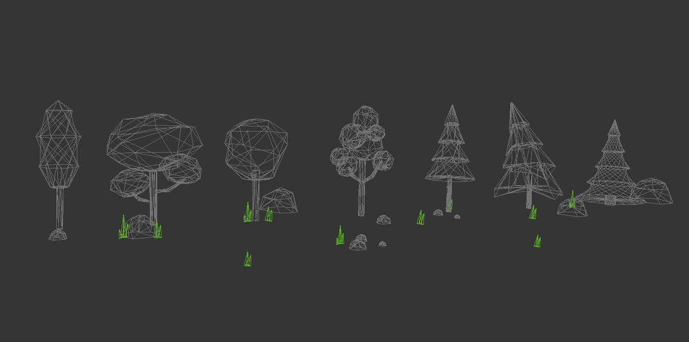 3D model Lowpoly Tree Pack - Game Assets VR / AR / low-poly | CGTrader