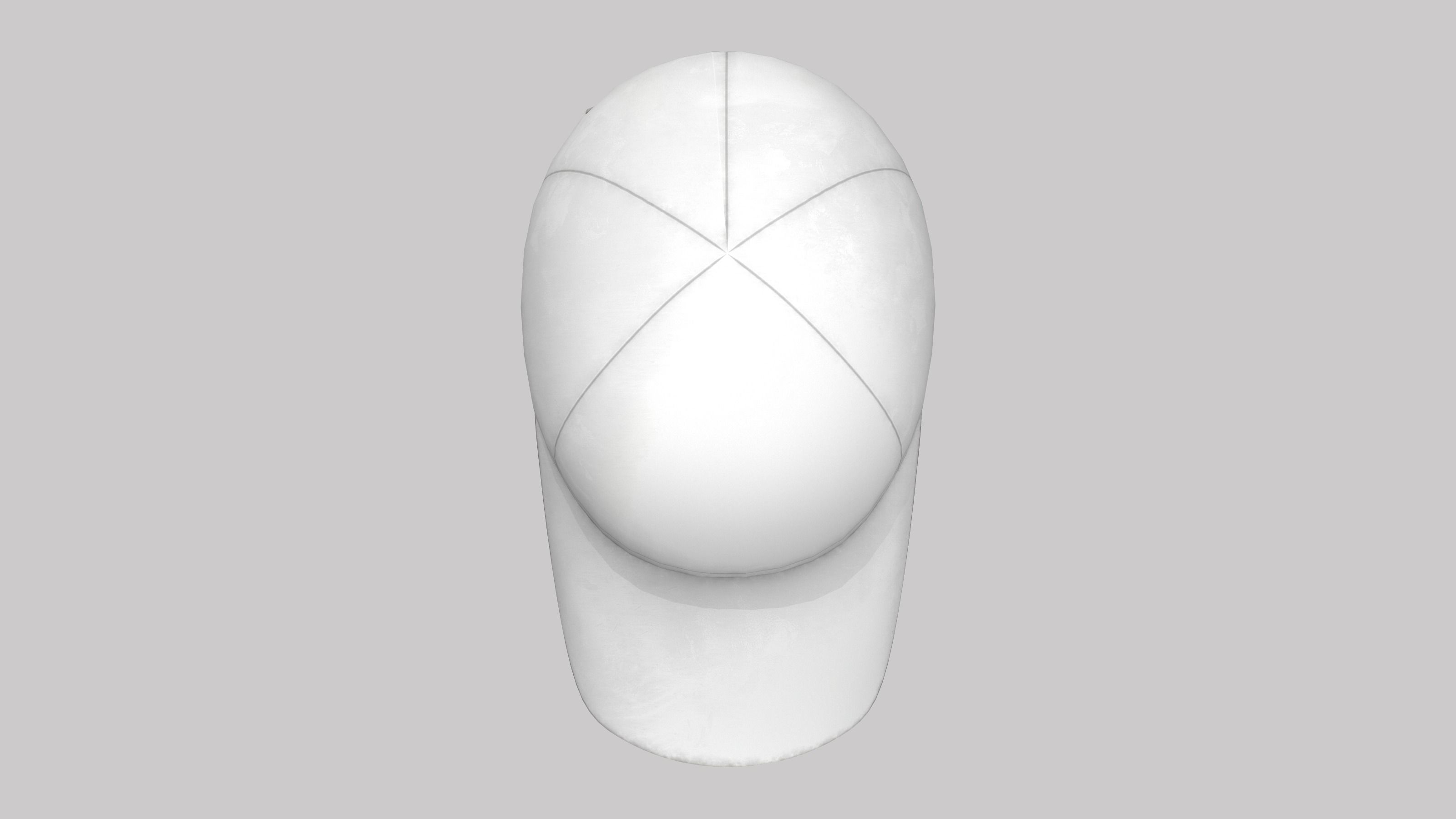 3D model White Golfer Cap Hat VR / AR / low-poly | CGTrader