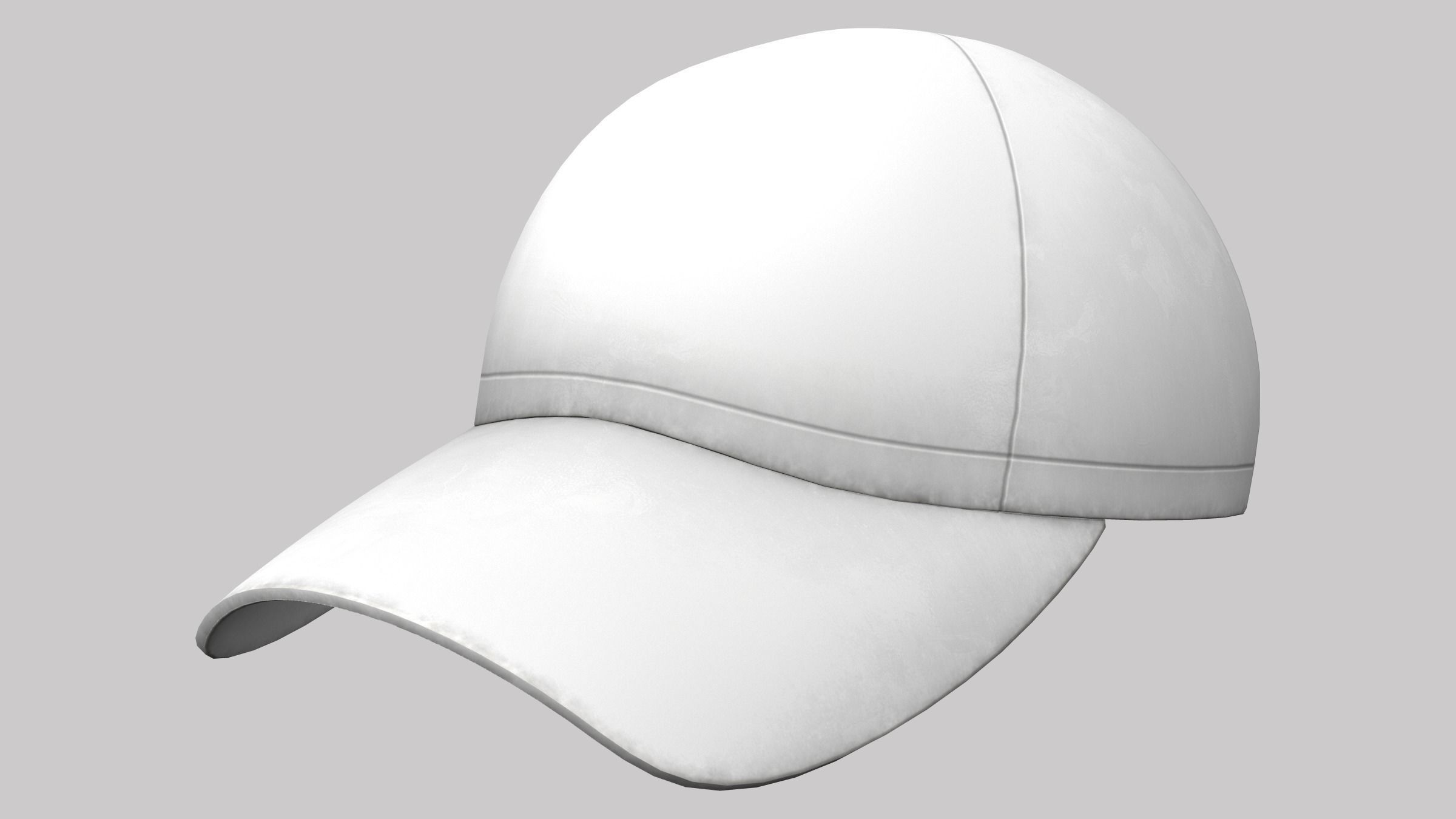 3D model White Golfer Cap Hat VR / AR / low-poly | CGTrader