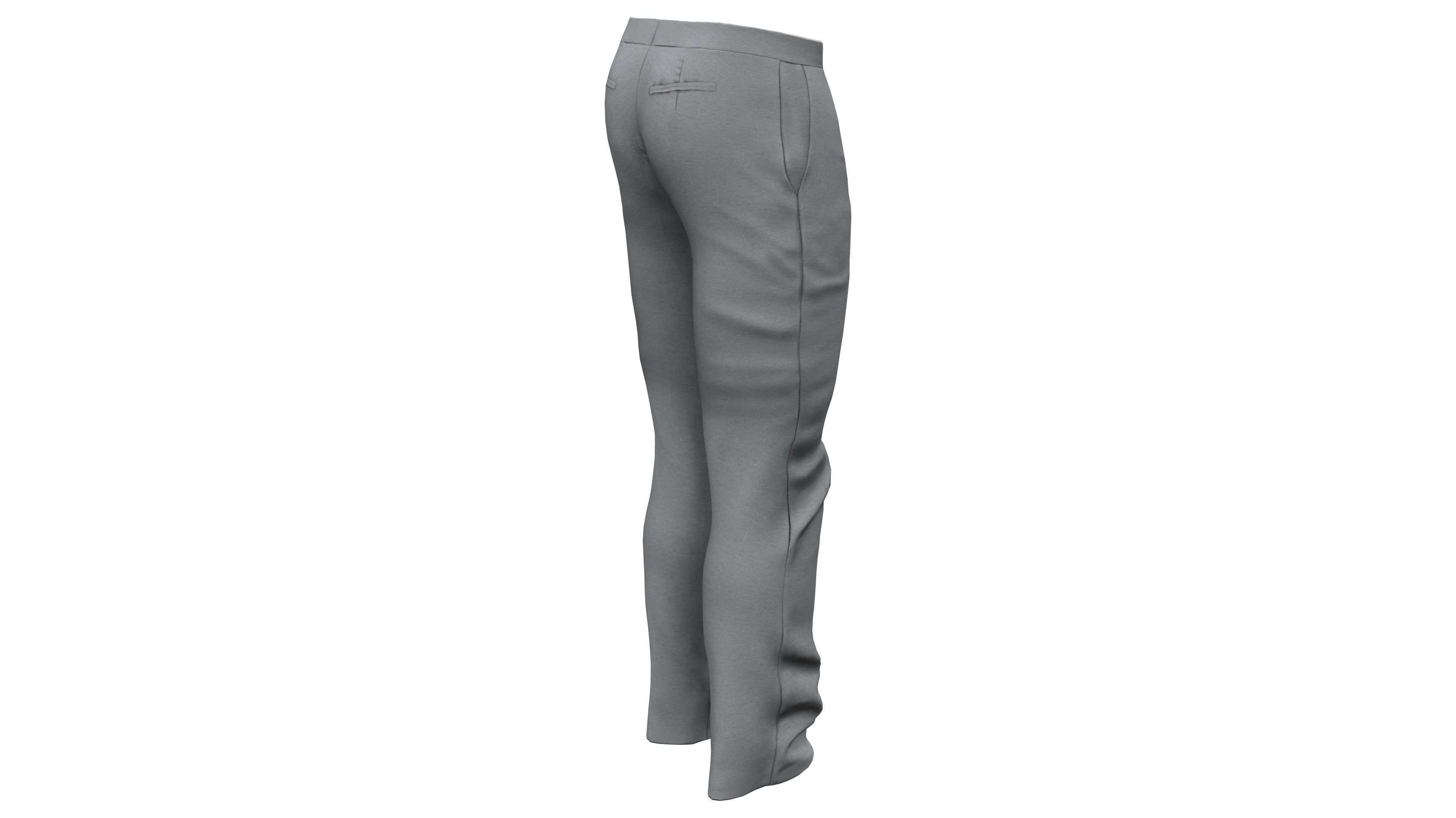 3D model Men Gray Golfer Stretch Sports Pants VR / AR / low-poly | CGTrader