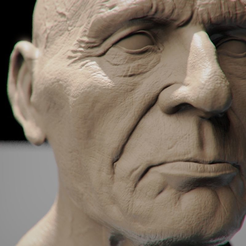 Realistic Bust of a Man 3D model 3D printable | CGTrader