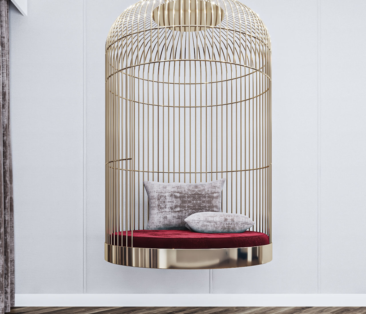 Hanged Cage Chair 01 3D model | CGTrader