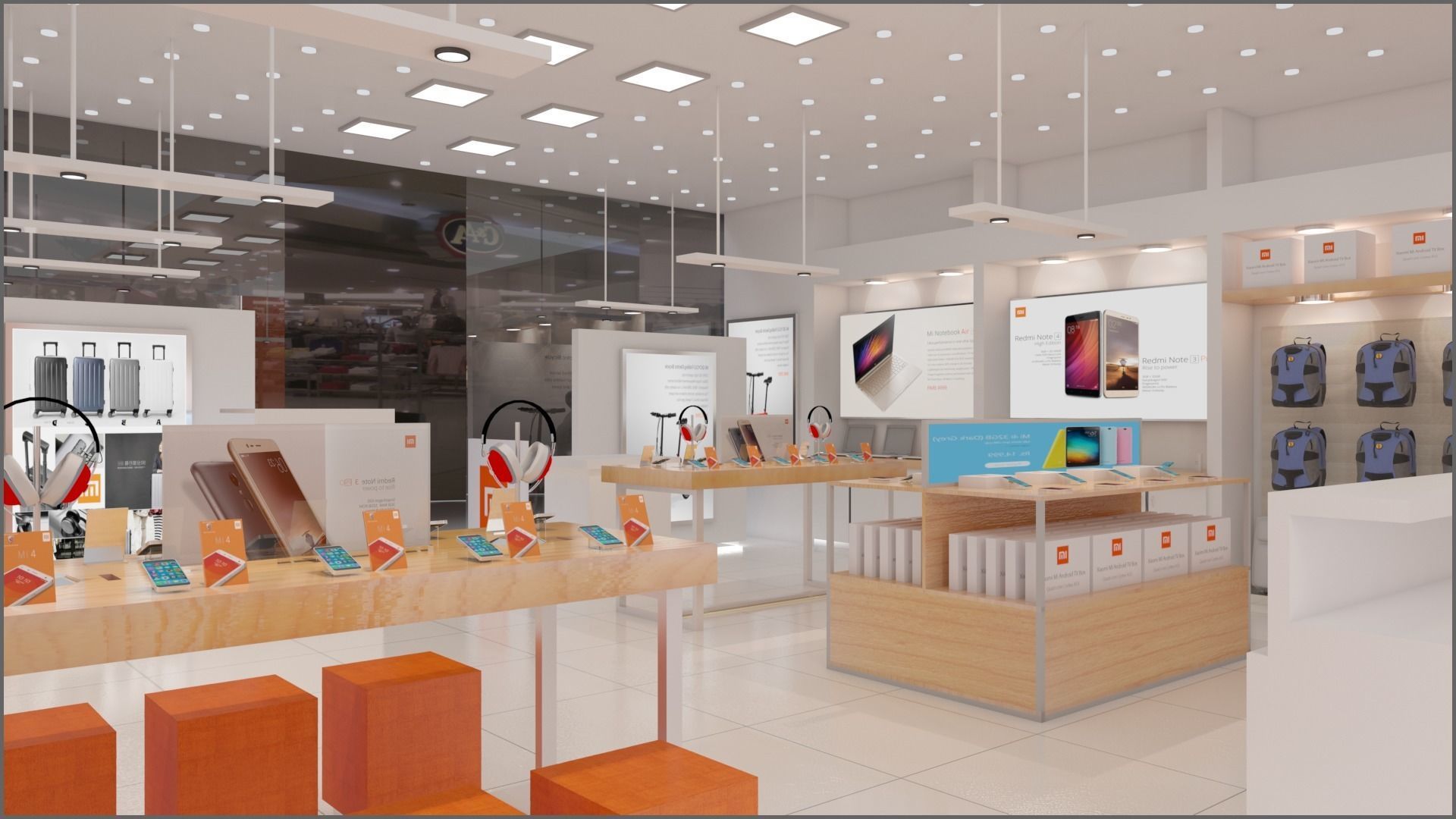 Digital lifestyle Mobile Phone Branded Retail Store Design 3D model ...