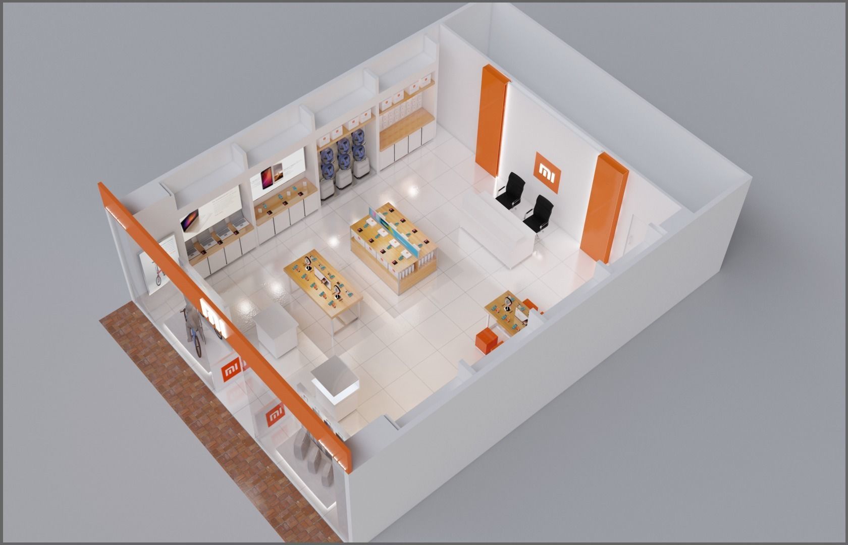 Digital lifestyle Mobile Phone Branded Retail Store Design 3D model ...