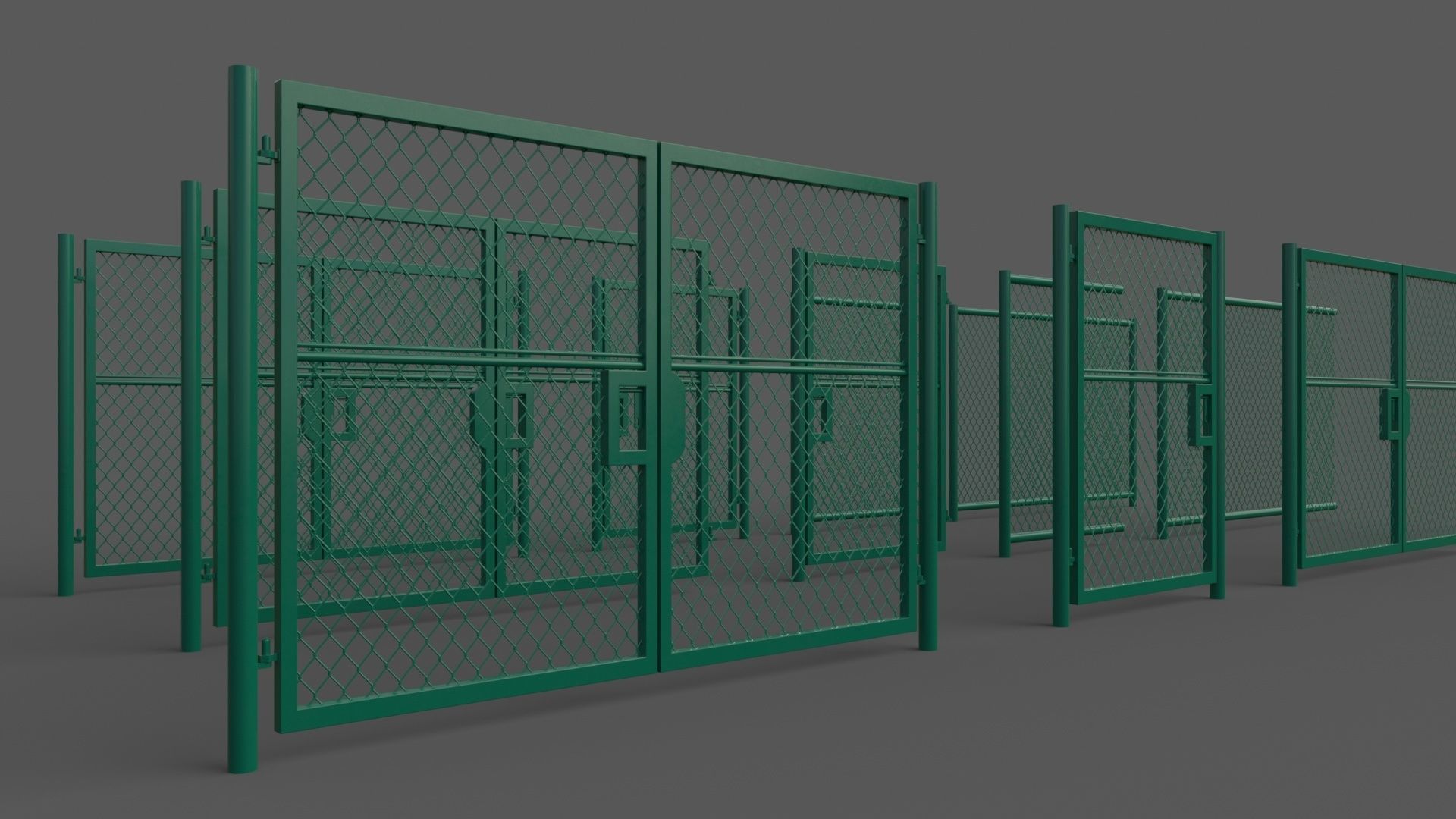 3D model PBR Chain Link Fence For Court E VR / AR / low-poly | CGTrader