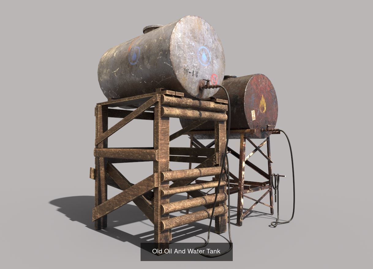 3D Model Collection Post-Apocalyptic Objects VR / AR / low-poly | CGTrader