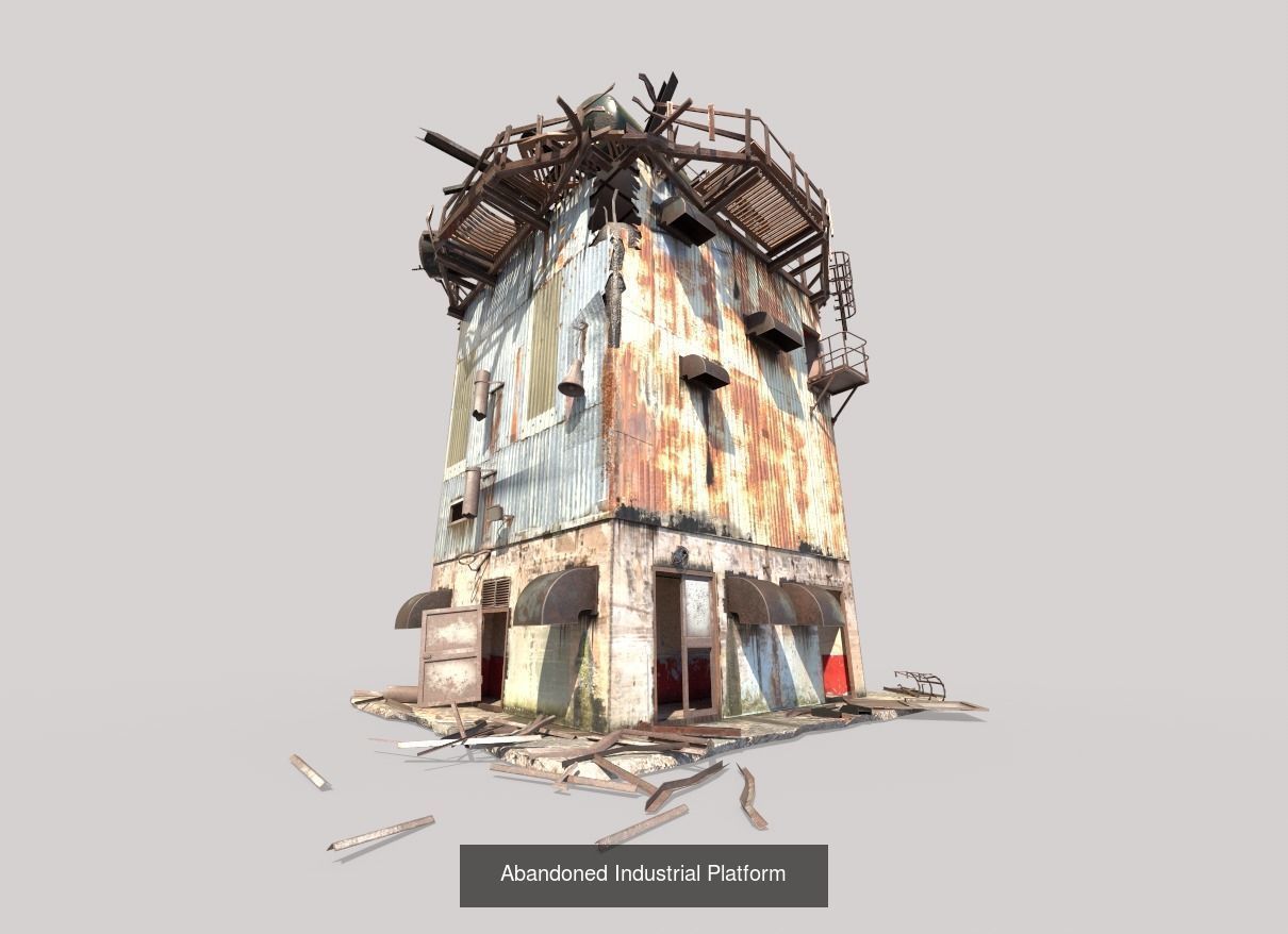 3D Model Collection Post-Apocalyptic Objects VR / AR / low-poly | CGTrader