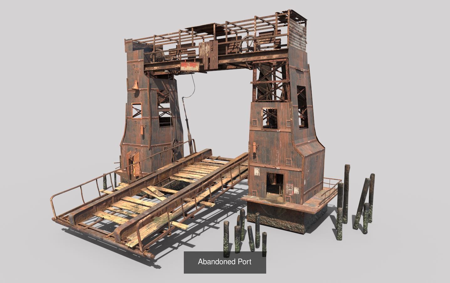 3D Model Collection Post-Apocalyptic Objects VR / AR / low-poly | CGTrader