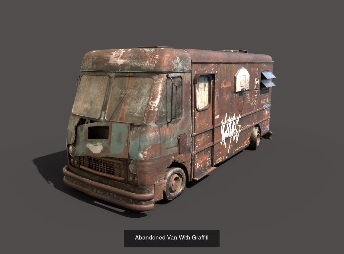 3D Model Collection Post-Apocalyptic Objects VR / AR / low-poly | CGTrader