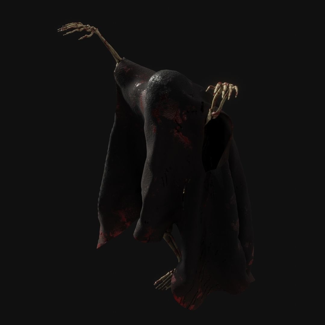 Halloween Skeleton bloody ghost pose 3D model | CGTrader