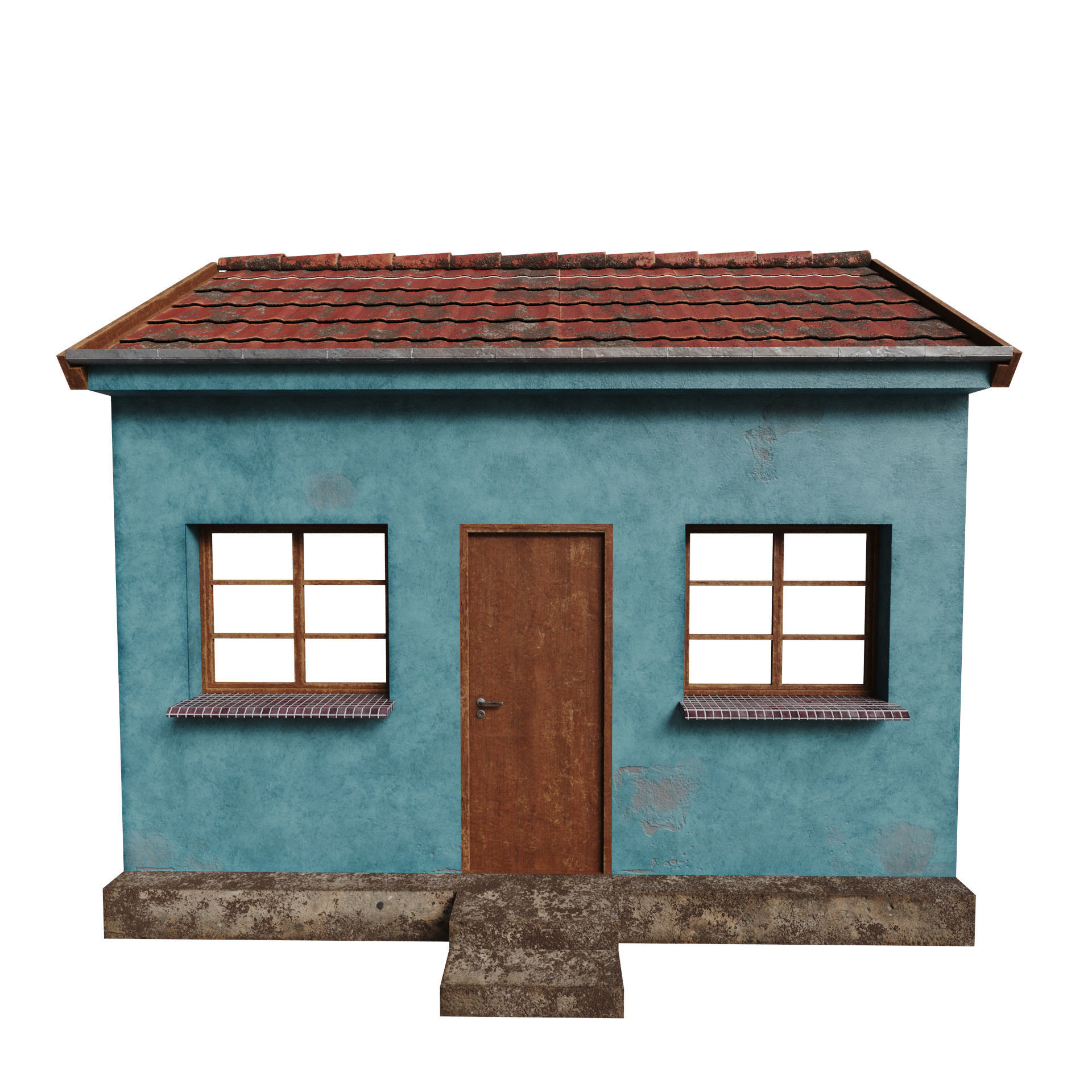Old Simple Facade 3D model | CGTrader