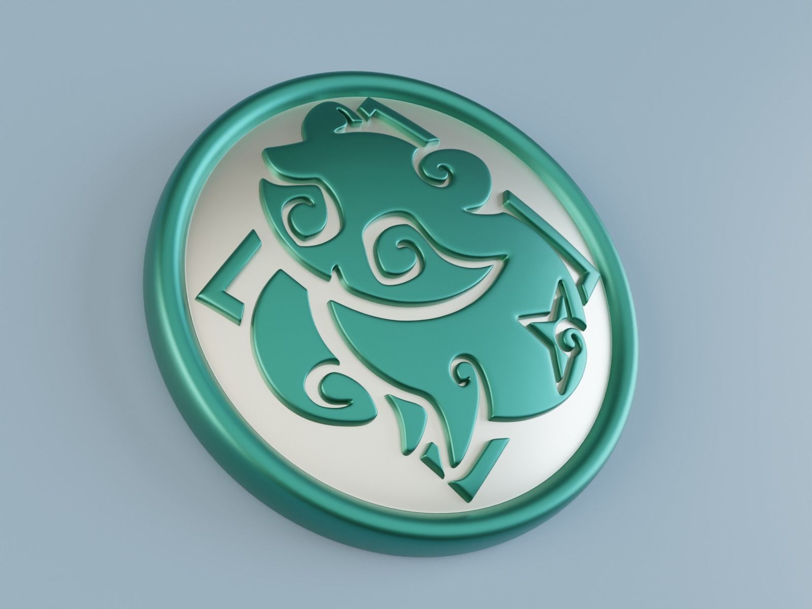 Genshin Impact Sayu Emblem pendant 3D model 3D printable | CGTrader