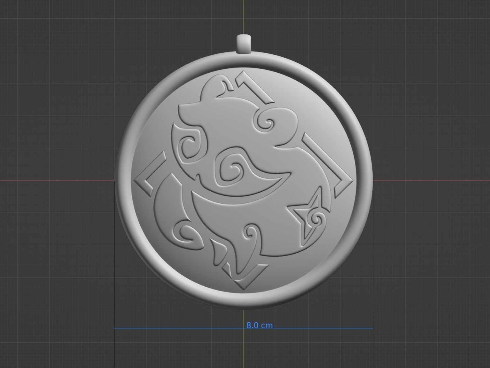 Genshin Impact Sayu Emblem pendant 3D model 3D printable | CGTrader